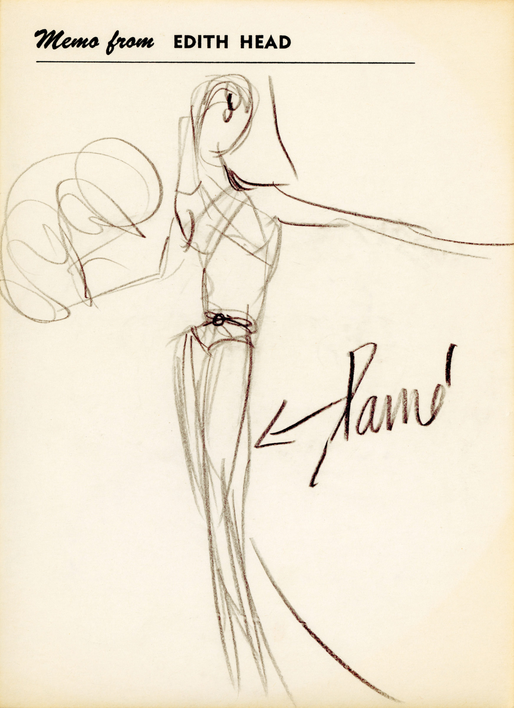 From the AFI Archives: Edith Head’s Personal Sketches | American Film ...