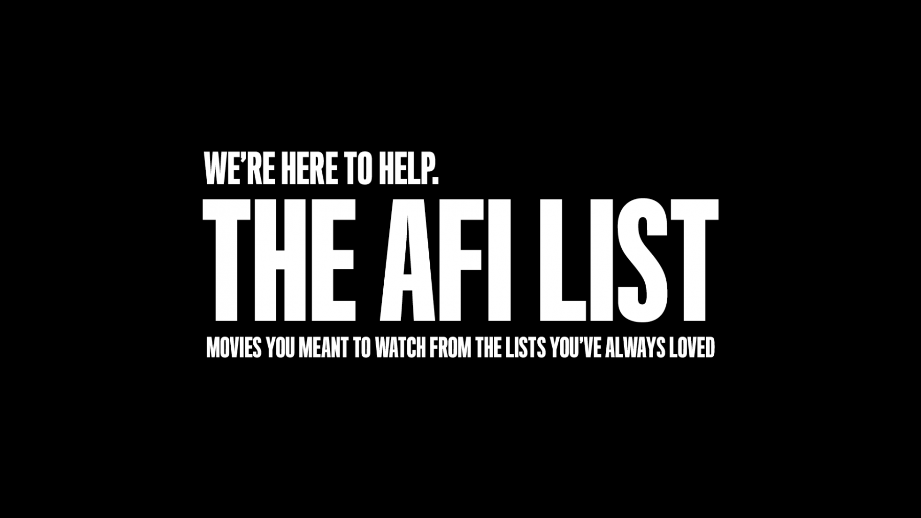 AFI’s Guide on What to Watch from the Lists You’ve Always Loved ...