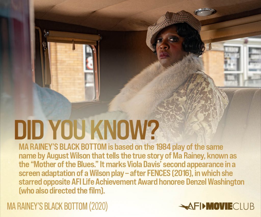 AFI Movie Club: AFI AWARDS Honoree MA RAINEY’S BLACK BOTTOM | American ...