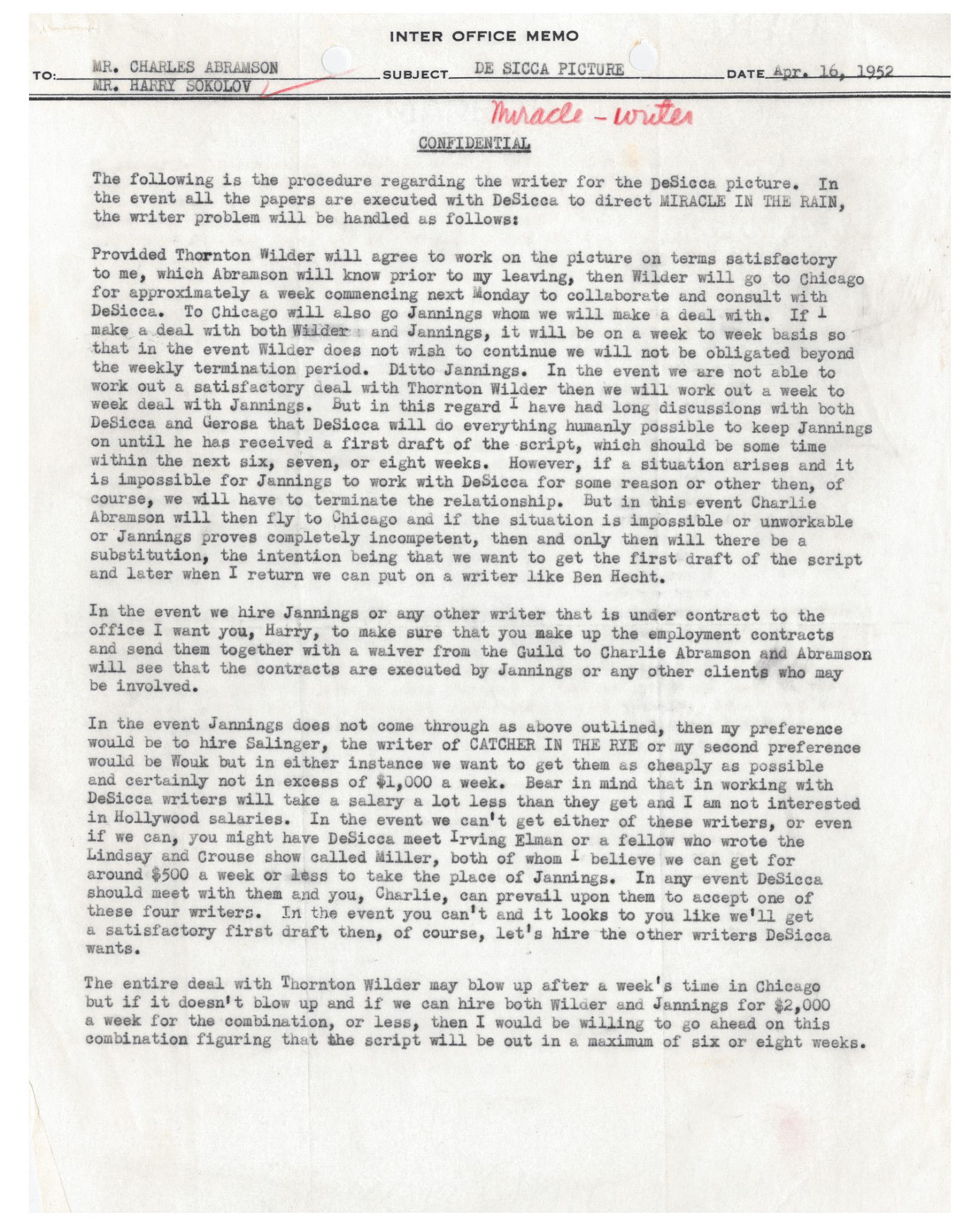 Charles K. Feldman – AFI Collection | American Film Institute