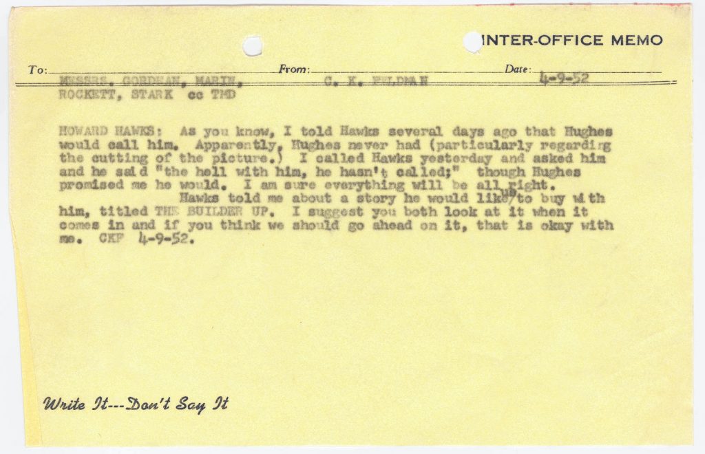 Charles K. Feldman – AFI Collection | American Film Institute